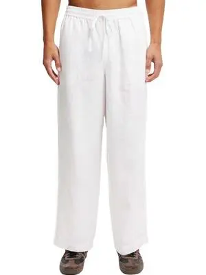 COTTON ON Super Baggy Linen Pant - White