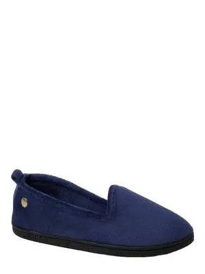 DEARFOAMS Velour Closed Back Slippers Peacoat