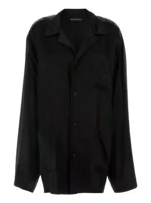Balenciaga Satin Shirt - Black