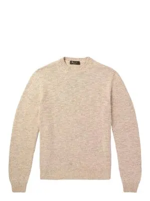 Loro Piana Loro Piana Silk, Cashmere And Linen-Blend Sweater Neutral