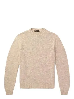 Loro Piana Silk, Cashmere And Linen-blend Sweater - Neutrals