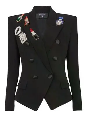 BALMAIN Balmain Embroidered Patches Fitted Jacket