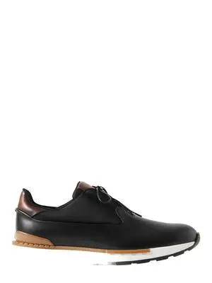 Berluti Fast Track Torino Leather And Shell Sneakers - Black