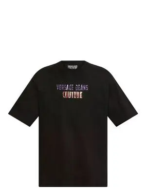 Versace Logo Print T-shirt - Black