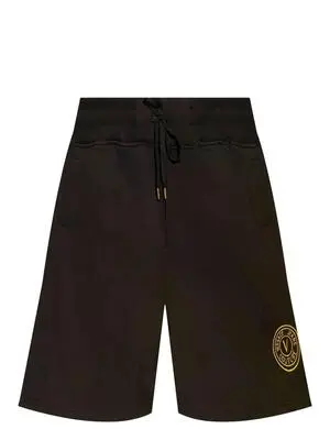 Versace Logo-embroidered Shorts - Black