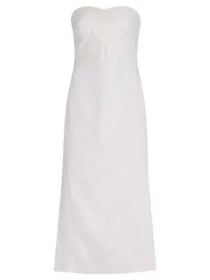 andres otalora ananya cotton poplin midi dress Andres Otalora Ananya Cotton Poplin Midi Dress In Stripe - 60% Off