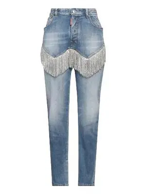 Dsquared2 Tapered Jeans With Appliqués - Blue