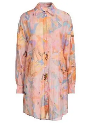 OTTOD'AME Mini Shirt Dress - Orange