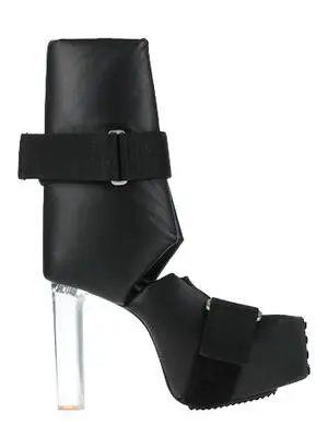 Rick Owens Boots In Leather And Textile Fibers - Black