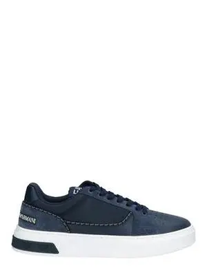 EA7 Cow Leather Sneakers Navy