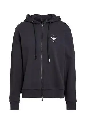 Emporio Armani French Terry Hoodie - Blue