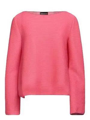 Emporio Armani Ribbed Jersey Top - Pink