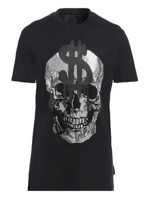 Philipp Plein T-shirt Size Cotton, Glass - Black
