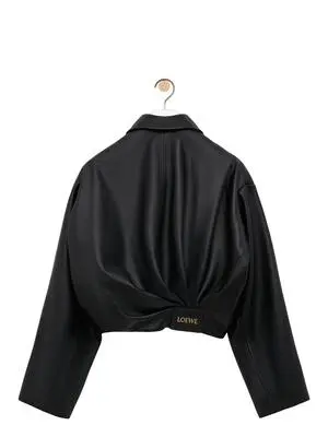Loewe Nappa Lambskin Draped Jacket Black