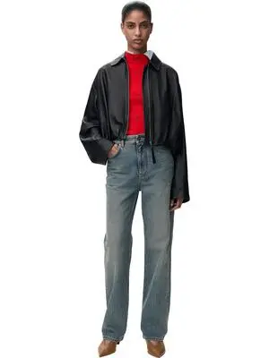 Loewe Nappa Lambskin Draped Jacket Black