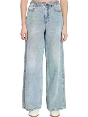 Zimmermann Illuminate Wide Leg Jeans - Blue