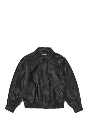 Supreme Ponyhair Varsity Jacket - Black