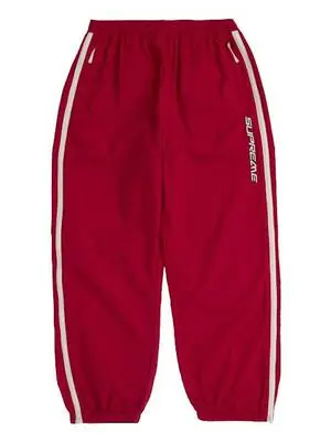 Supreme Contrast Zip Warm Up Pant - Red