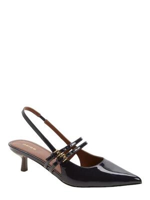 REISS Isla Pointed-toe Slingback Sandals - Navy