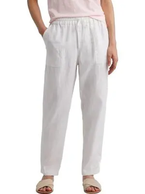 Tommy Bahama Tommy Bahama Two Palms Tapered Linen Drawstring Pants White