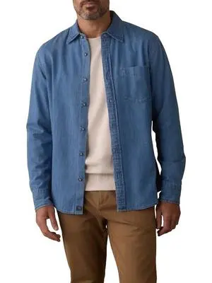 THE NORMAL BRAND Denim Button-up Shirt - Medium Wash
