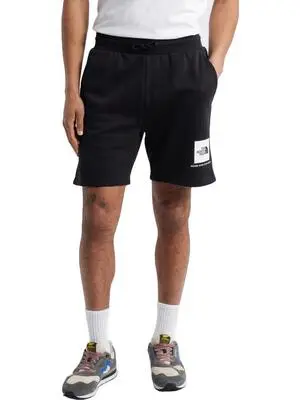 The North Face Box Nse Regular-fit French Terry Drawstring Shorts - Tnf Black/ Tnf White