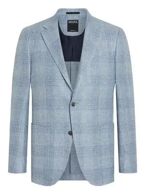 ZEGNA ZEGNA Crossover Plaid Linen Sport Coat