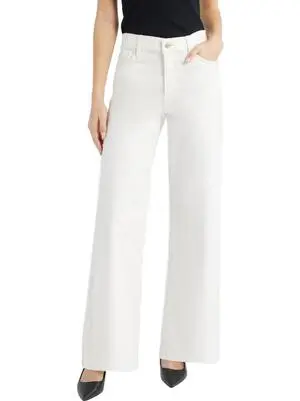 FRAME Le Slim Palazzo High-waist Wide-leg Jeans - Au Natural Clean