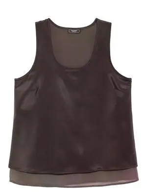 Peserico Satined Tank Top - Brown