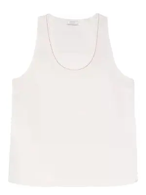 Peserico Bead-embellished Tank Top - Neutrals