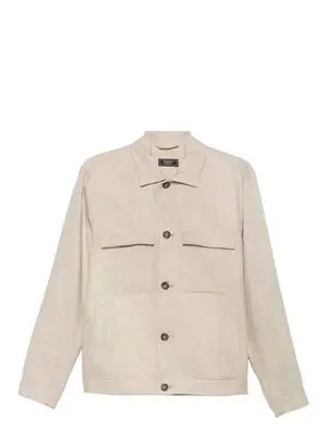 Peserico Linen Gabardine Overshirt Neutrals