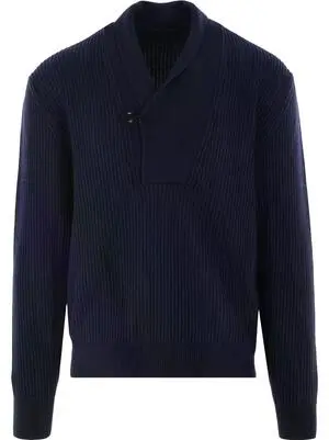 TOM FORD Ribbed-knit Jumper - Blue