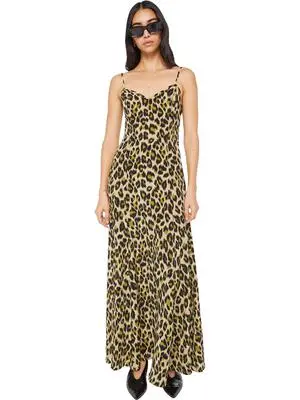 Sprwmn Bias Maxi Dress - Green