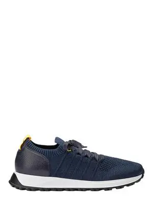 DOUCAL'S Lace-up Knit Sneakers - Blue