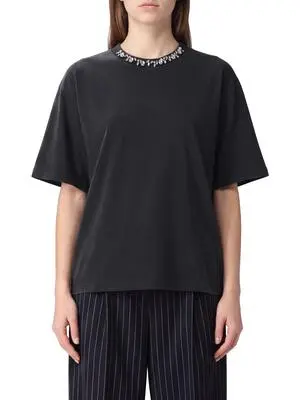 GOLDEN GOOSE Golden Goose Crystal Embellished Cotton T-Shirt Black