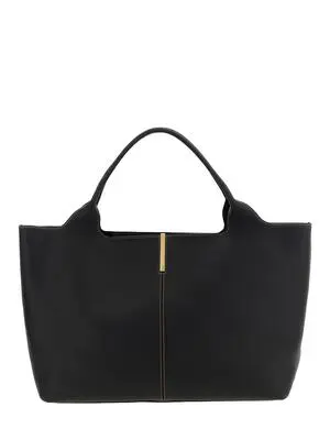 TOD'S Tod's Black Leather Tote Black