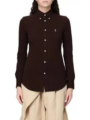 Polo Ralph Lauren Polo Ralph Lauren Button-Up Shirt With Embroidered Logo Brown