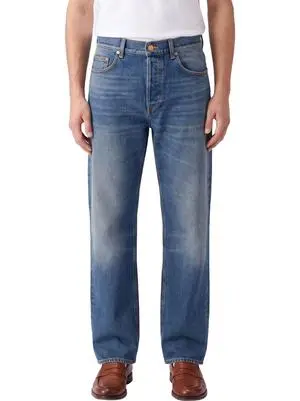 GOLDEN GOOSE Straight Leg Jeans - Navy