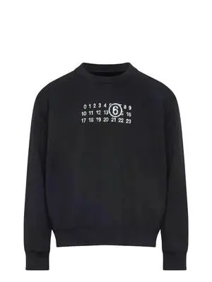 MAISON MARGIELA Numbers-motif Sweatshirt - Black