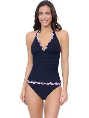 GOTTEX Riga Tricolore Halter Tankini - Black
