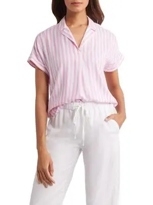 BEACHLUNCHLOUNGE Denise Striped Shirt - Pink Flamingo