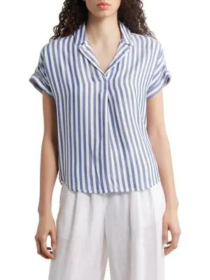BEACHLUNCHLOUNGE Denise Striped Shirt - Sailor Blue