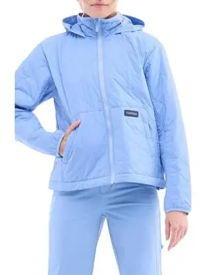 HALFDAYS Bessie Packable Puffer Jacket - Forget Me Not
