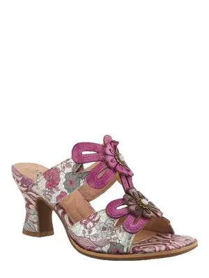 SPRING STEP SHOES L'Artiste By Spring Step Alania Leather Sandal Purple Multi