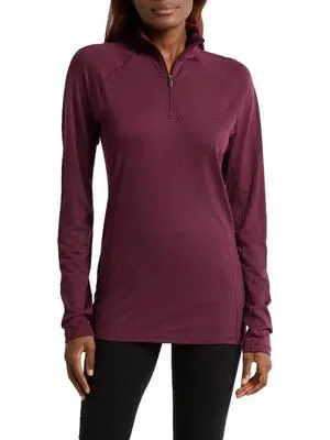 Smartwool Smartwool Merino Wool Blend Quarter-Zip Top Eggplant