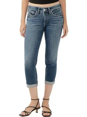 SILVER JEANS CO. Britt Low-rise Capri Jeans - Indigo