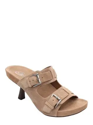 Ash Jewel Suede Slide Sandals - Noisette Tan