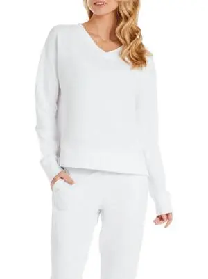 Helen Jon V-neck Pullover - White