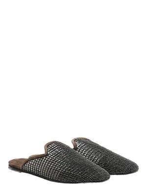 Brunello Cucinelli Monili Mules - Brown