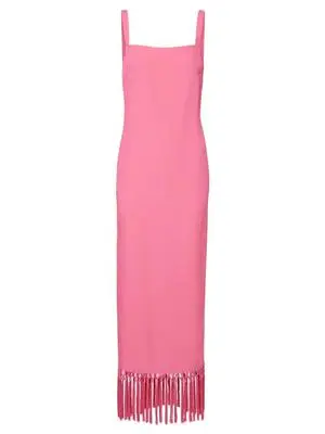 TALLER MARMO Taller Marmo Palermo Fringed Maxi Dress Pink